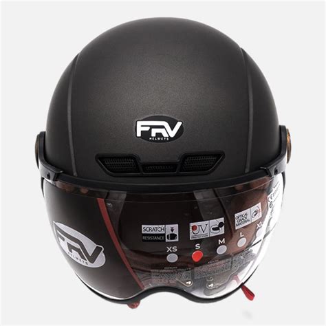 Frv Jet Helmet Matte Graphite Grey Wheellow