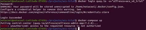 error pulling control center docker compose alfresco hub