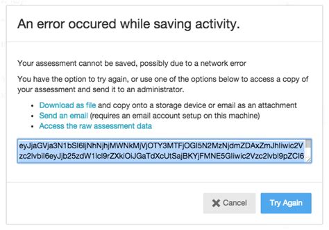 Configuring Behavior In Case Of Network Failure Failed Submission Learnosity Product