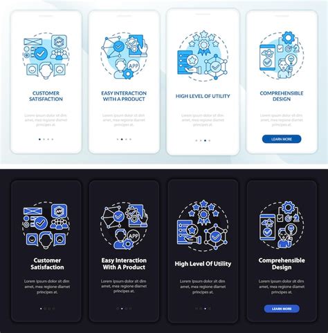 Premium Vector Usage Assessment Onboarding Mobile App Page Screen