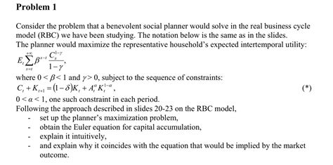 solved problem 1consider the problem that a benevolent