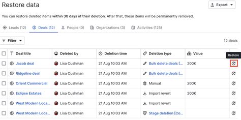 How Can I Restore Data Knowledge Base Pipedrive