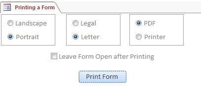 Microsoft Access Form To Printer Or PDF Microsoft Access Print