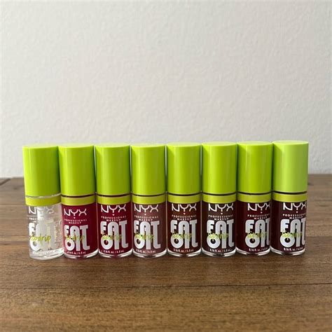 Nyx Fat Lip Oil 8 Piece Bundle In 2025 Lip Oil Lips Nyx Lip Gloss