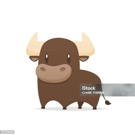 Kartun Banteng Vektor Ilustrasi Stok Unduh Gambar Sekarang Banteng Jantan Kartun Imut