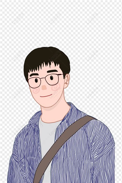스트라이프 셔츠를 입은 소년 Png 일러스트 무료 다운로드 Lovepik