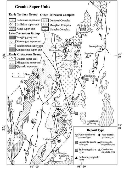 Simplified Geological Map Showing The Distribution Of The