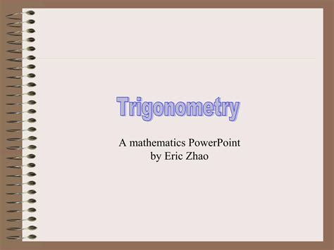 Trigonometry Ppt