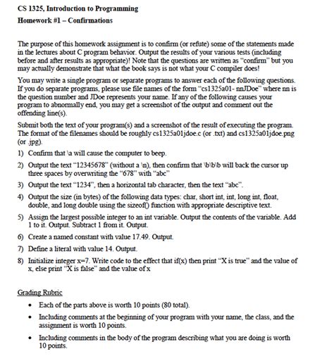 Solved The Purpose Of This Homework Assignment Is To Confirm