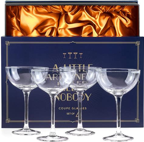 Say Ho Um Vintage Crystal Champagne Coupe Glasses Set Of 4 Classic