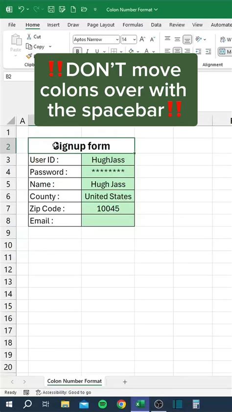 Colon Number Format In Excel‼️ Excel Rexcelcheatsheets