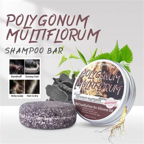 Polygonum Multiflorum Hair Darkening Shampoo Soap Bar - Natural Organic ...