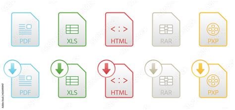 File Format Of Symbol Set Various Icon Sets Of File Extensions