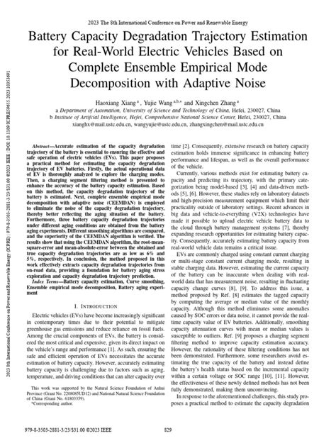 battery capacity degradation trajectory estimation for real world