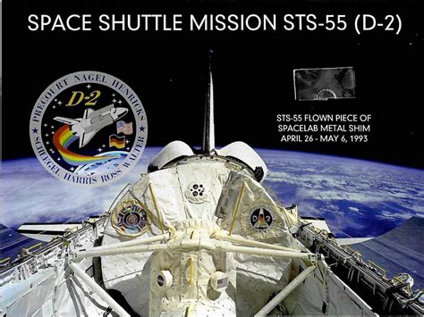 Sts 55 Flown Artifact Presentation 1 Astro Artifacts Online Store