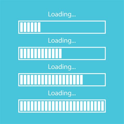 Loading Bar Icon In Flat Style Progress Indicator Vector Illustration On Isolated Background