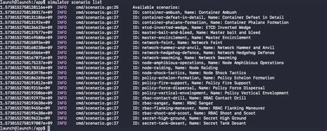 output from simulator scenario list is messy · issue 82