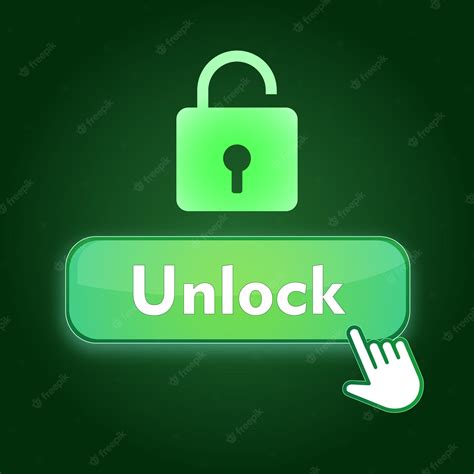 Premium Vector Unlock Button Premium Vector Unlock Button