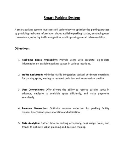 Smart Parking System Pdf