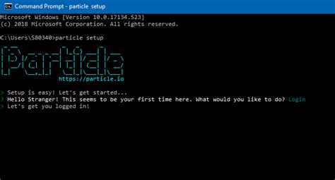 particle cli particle setup hang troubleshooting particle