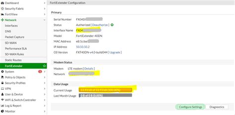 Technical Tip Fortiextender Interface Shows Disab Fortinet Community