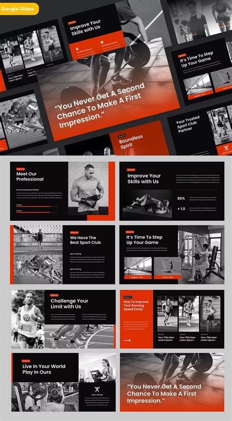 Sport Fitness Google Slides Template