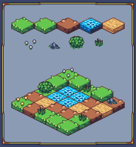 Isometric Tiles Stuff Rpixelart