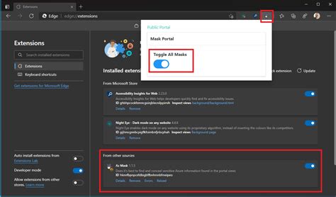Azure Mask Browser Extension Hansen Cloud