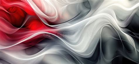 Abstract Flowing Waves In Red White And Black Colors Creating Dynamic Visual Movement Copy