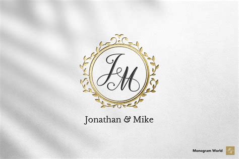 Wedding Monogram Jm A Branding And Logo Template By Monogram World