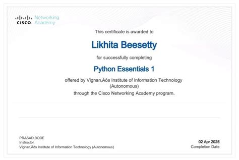 Python Cisconetworkingacademy Learning Programming Achievement
