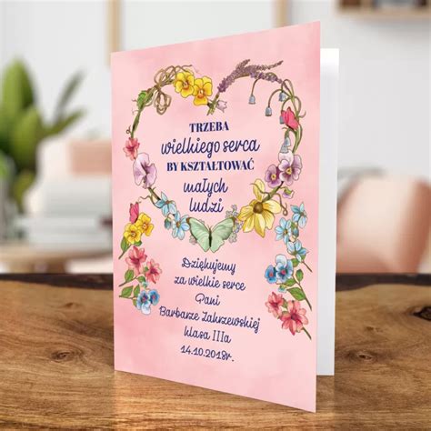 Kartka Dla Nauczyciela Na Zako Czenie Roku Serdeczne Podzi Kowania Eprezenty Pl