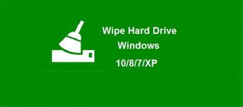 How To Erase Clean And Wipe Hard Drive In Windows 1087xp