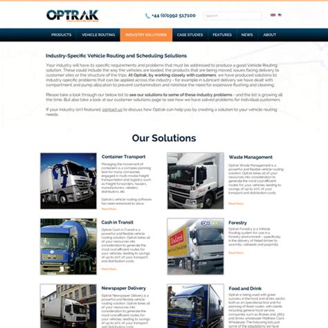 Vehicle Routing Software Web Site Redesign Web Page Design Contest