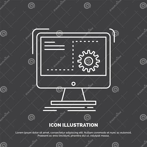 Command Computer Function Process Progress Icon Line Vector Symbol