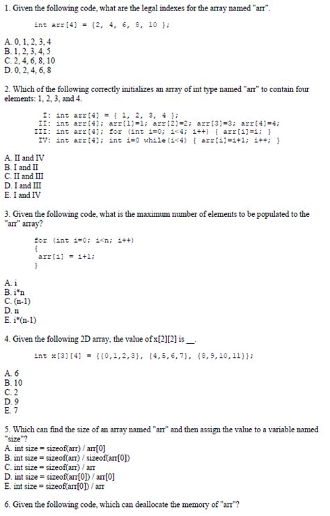 Solved 1 Given The Following Code What Are The Legal