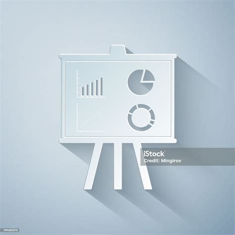 종이 잘라 그래프 차트 다이어그램 회색 배경에 격리 원형 그래프 아이콘 프리젠 테이션 금융 비즈니스 보드 인포그래픽 보드