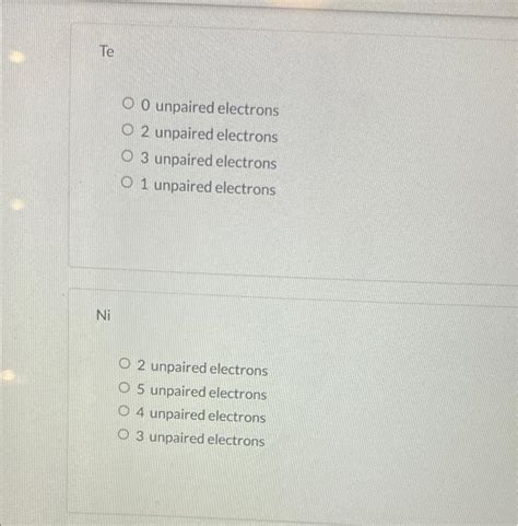 Solved Use Orbital Diagrams To Determine How Many Unpaired