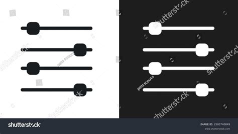 Settings Sliders Icon Line Art Vector Stock Vector Royalty Free