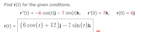 Solved Find R T For The Given Conditions Chegg