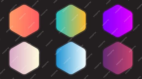 Premium Vector Gradient Color Pallet Collection Set