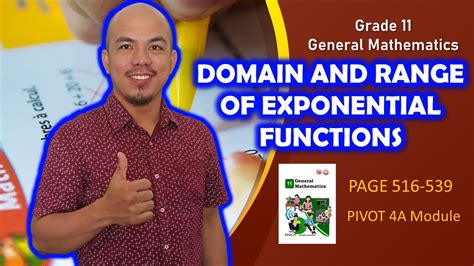 domain and range of exponential functions grade 11 general mathematics youtube