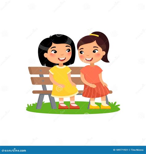 Two Girls Talking Clipart