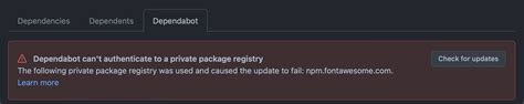 ci cd dependabot configure private registry · issue 269 · tact app