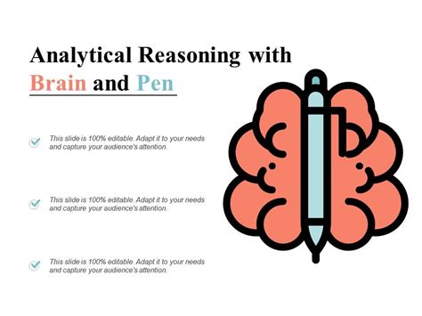 Analytical Reasoning With Brain And Pen PowerPoint Slide Images PPT Design Templates