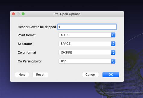 3d Meshlab Wont Open This Pts File Is Just Mentions That It Fails