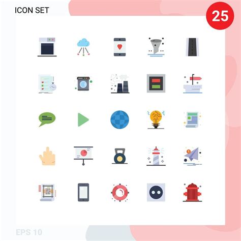 25 User Interface Flat Color Pack Of Modern Signs And Symbols Of Sign