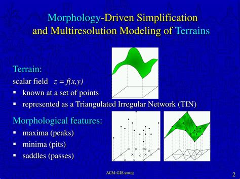 Ppt Morphology Driven Simplification And Multiresolution Modeling Of