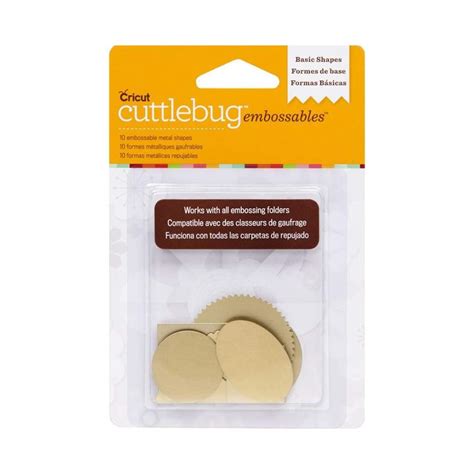 Cuttlebug Embossables Gold Shapes Basic Shapes