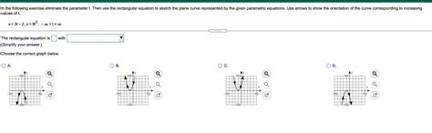 solved in the following exercise eliminate the parameter t